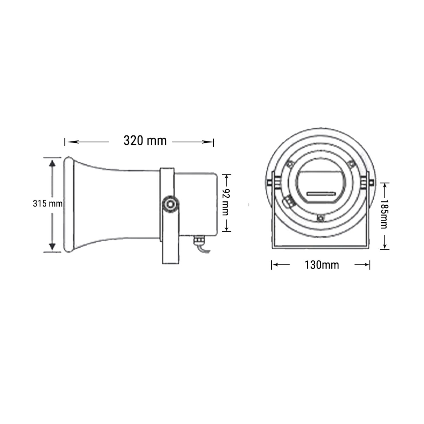 UHC-30 XT Line Matching P.A Unit Horn Combination